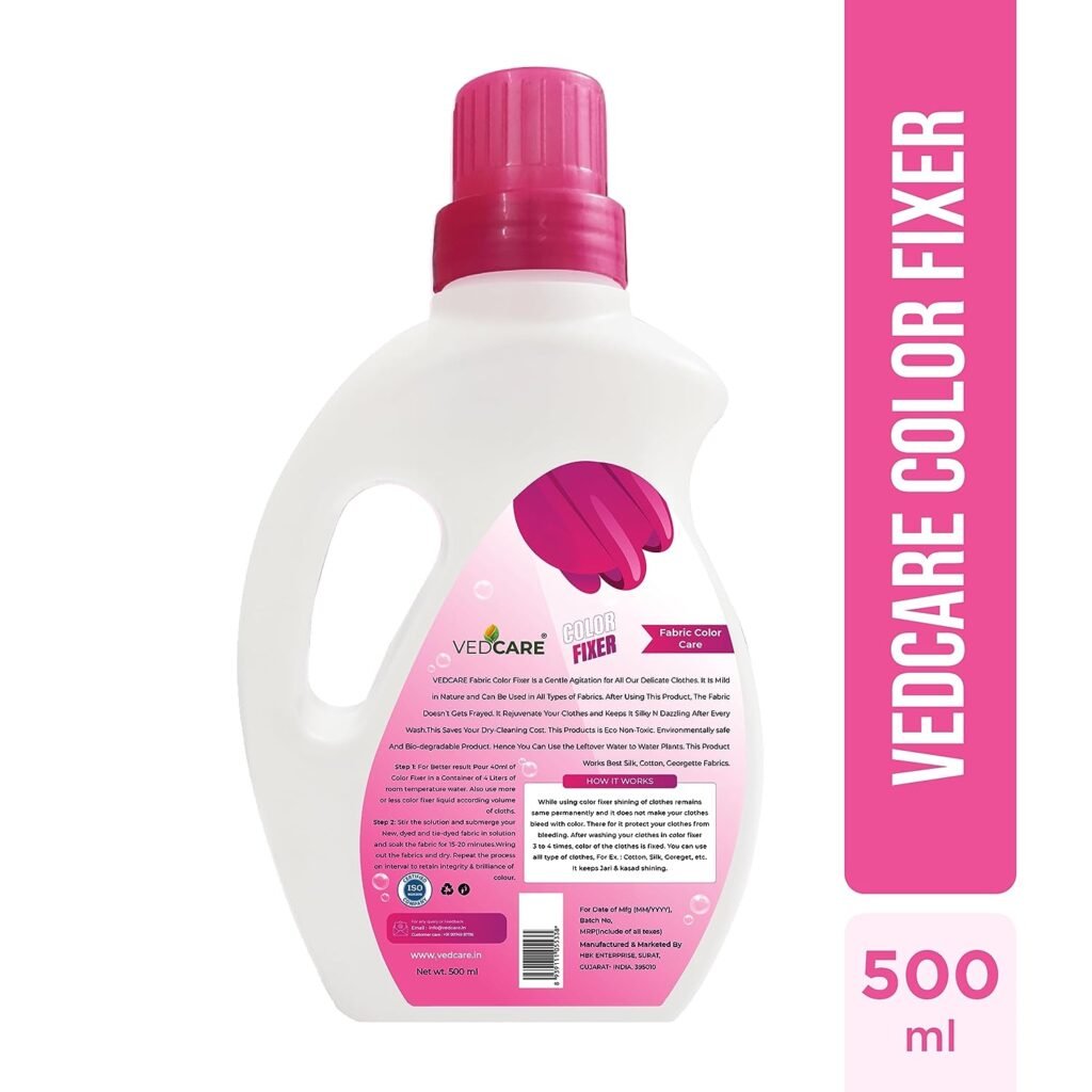 Vedcare Color Fixer Liquid - Best color fixer solution for Fabrics